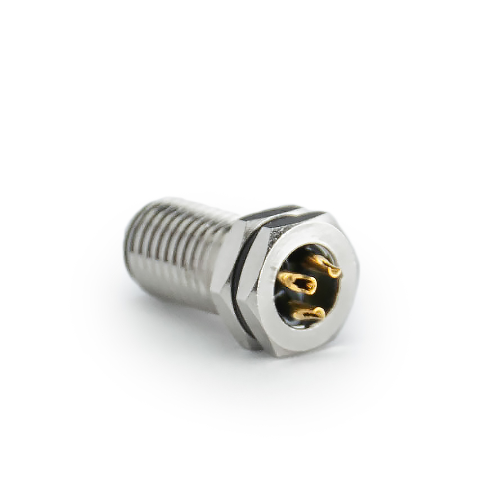 M8 3 polig Stecker - M8 Front Mount Lötanschluss 3polig Einbaustecker ...